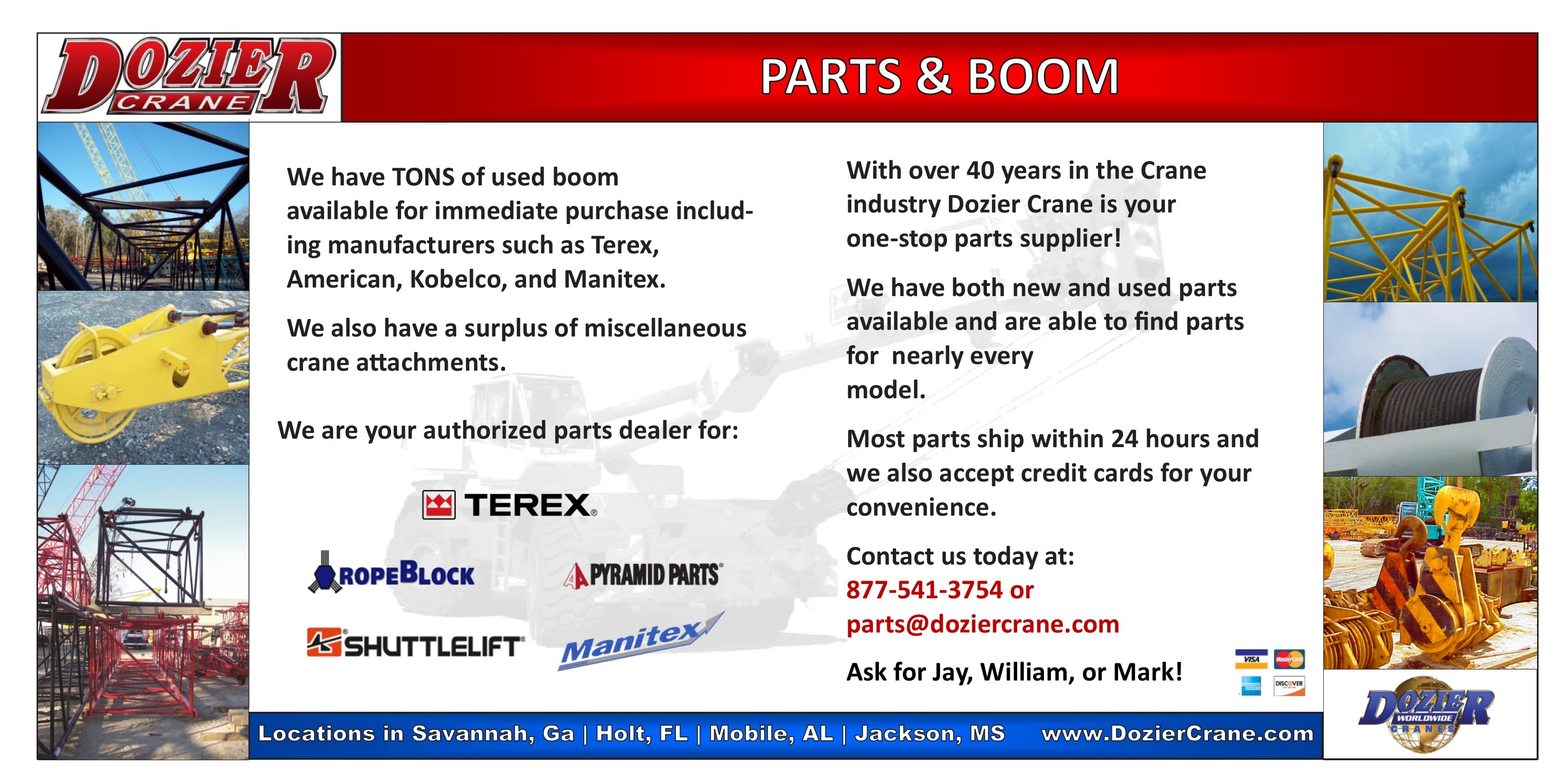 Crane Sales and Rentals | Cranes for Sale | Dozier Crane & Machinery Co.